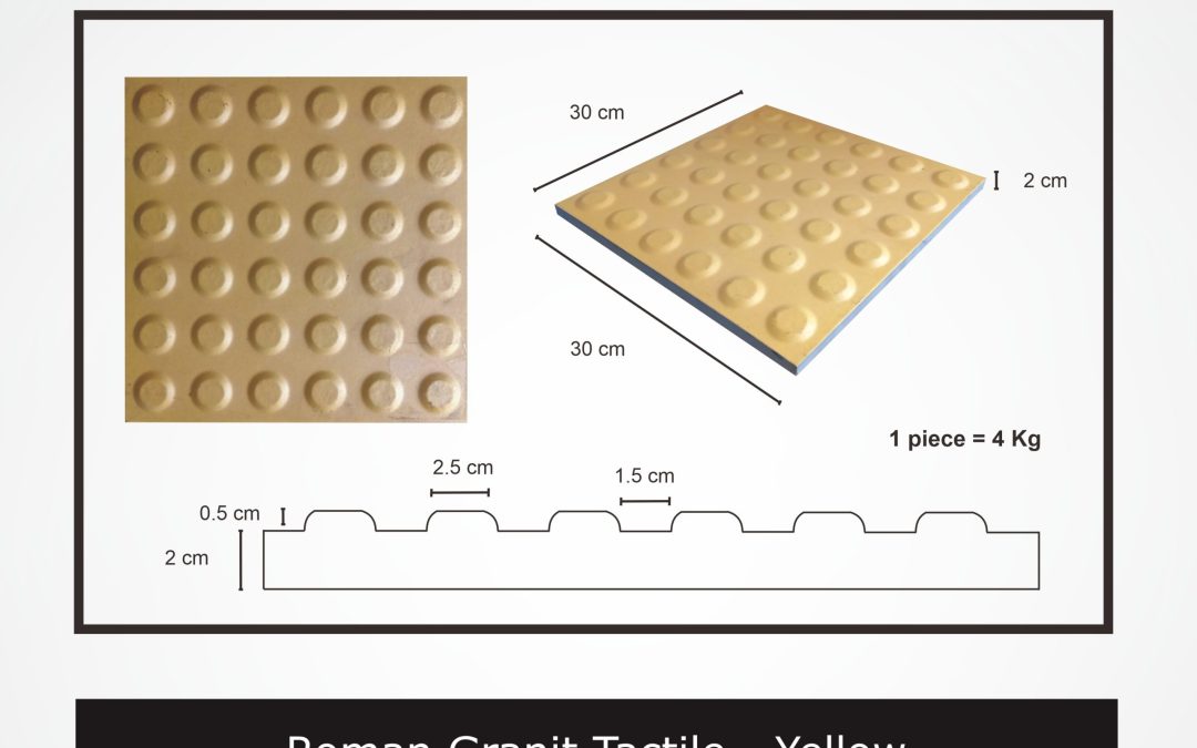 Roman Tactile – Yellow – Dot | #1 Pabrik Lantai Teraso Cor di Indonesia
